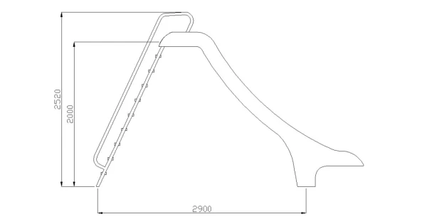 Tobogan pentru piscina inaltime 2.0 m Arcuit la stanga - AstralPool